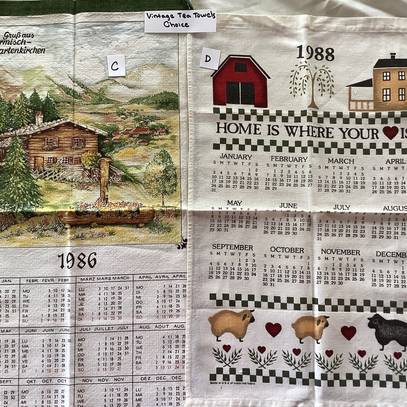 1986 Calendar - Etsy