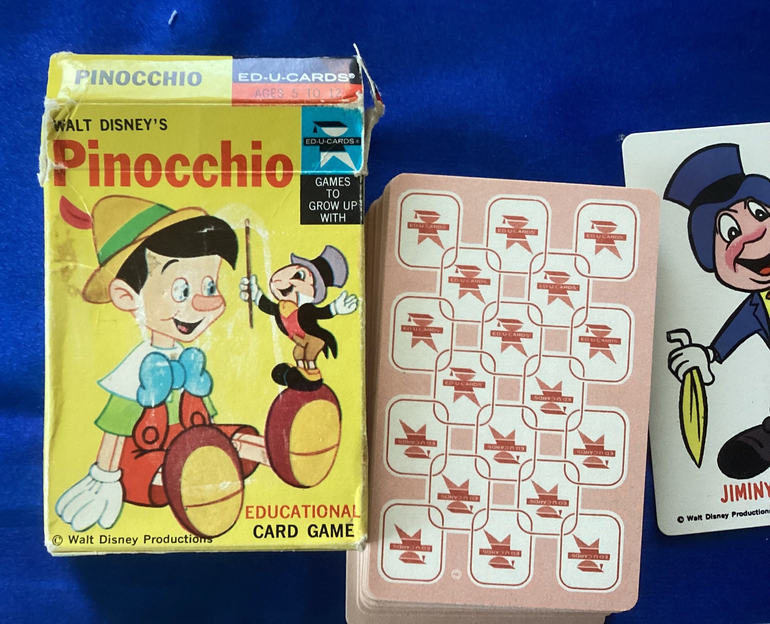 Choice Vintage Childrens Card Games Critter Cards or Pinocchio Card ...