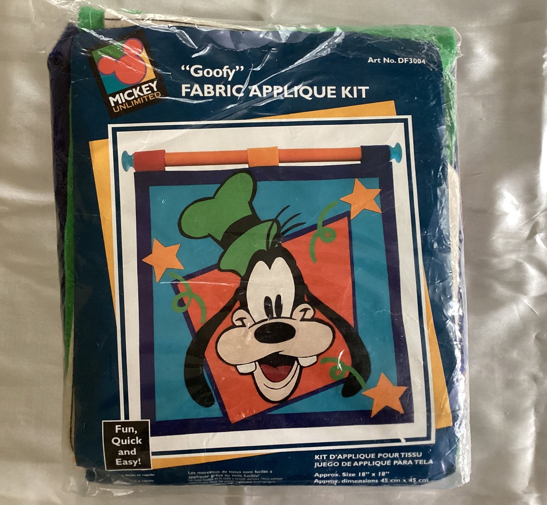 Goofy Applique Kit DF3004 1996 Unfinished - Etsy