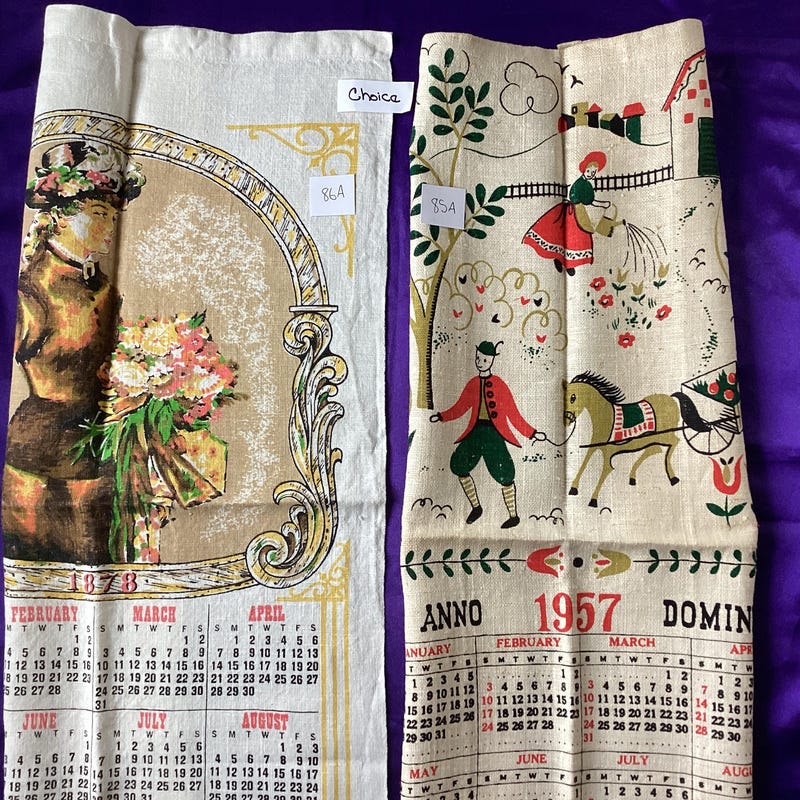 Tea Towel Calendar - Etsy