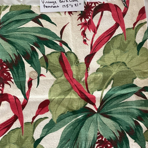 Vintage Barkcloth - Etsy