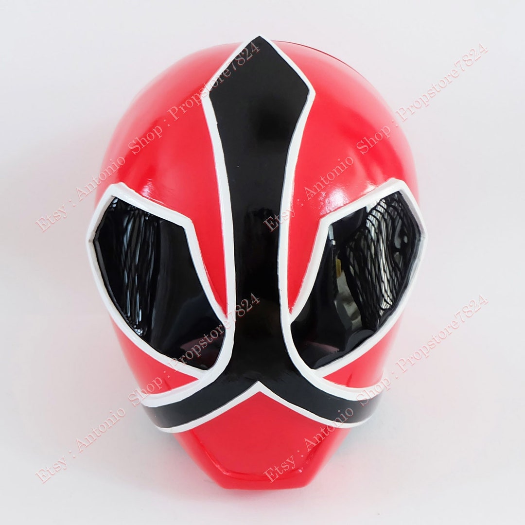 Red Samurai Sentai Shinkenger Helmet Cosplay Halloween Costume Mask ...