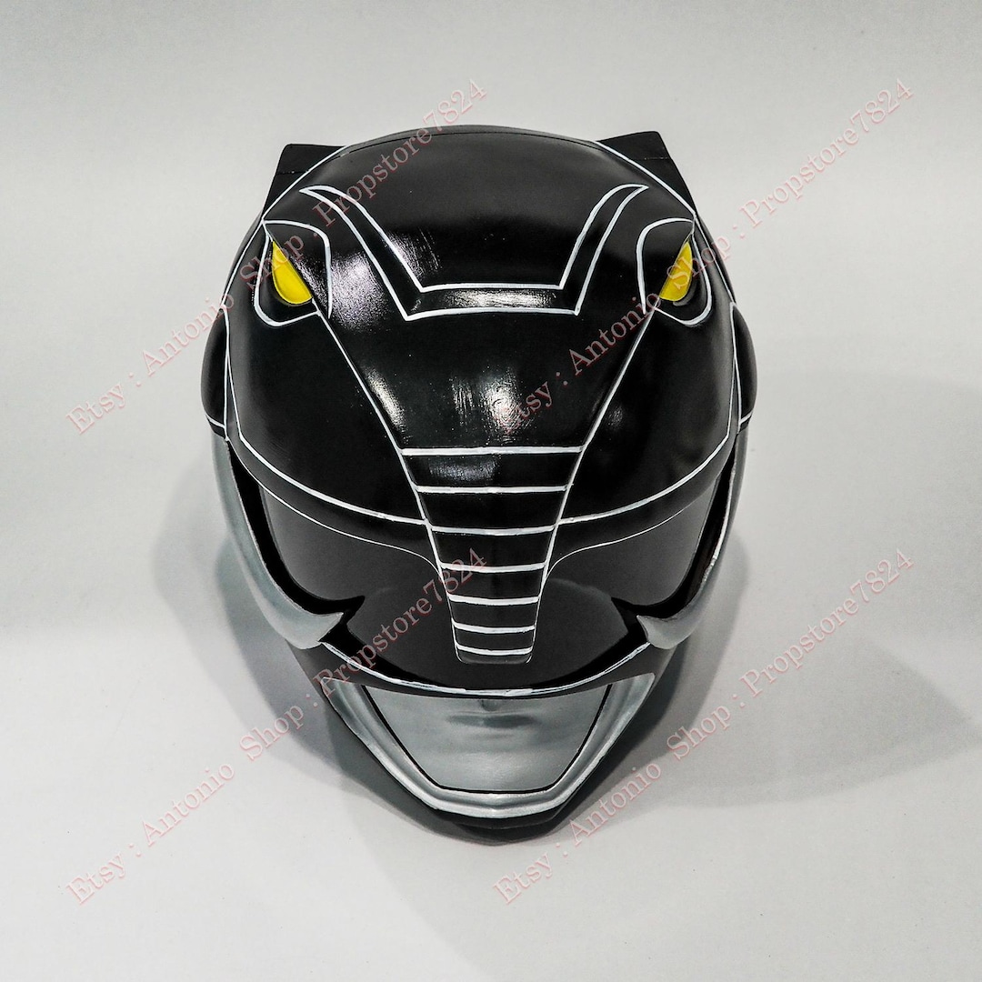 Black Ranger Helmet Cosplay MMPR Halloween Costume Prop - Etsy