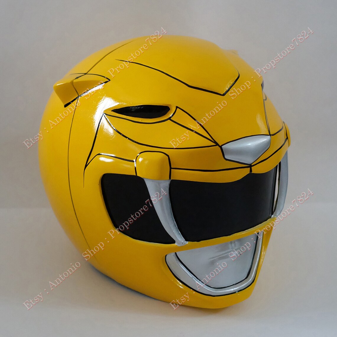 Yellow Ranger Helmet Cosplay MMPR Halloween Costume - Etsy