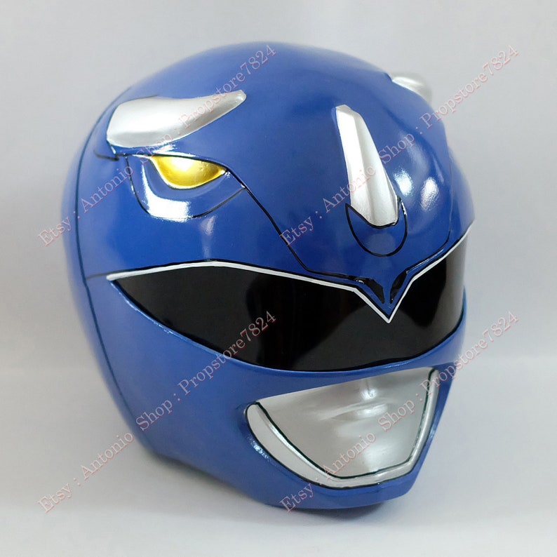Blue Ranger Helmet Cosplay MMPR Halloween Costume Prop - Etsy