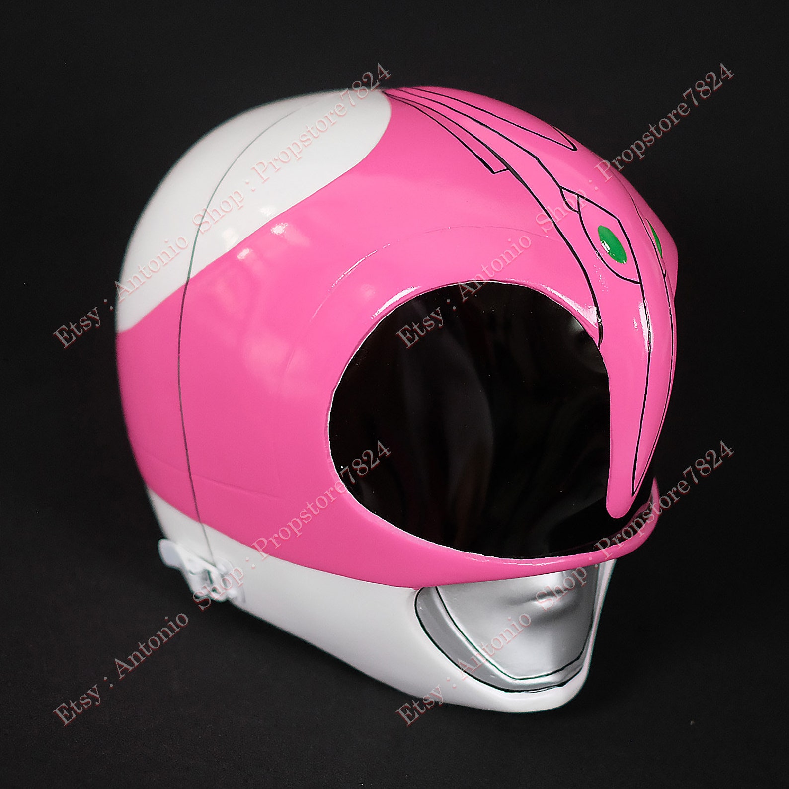 Pink Ranger Helmet Cosplay MMPR Halloween Costume - Etsy
