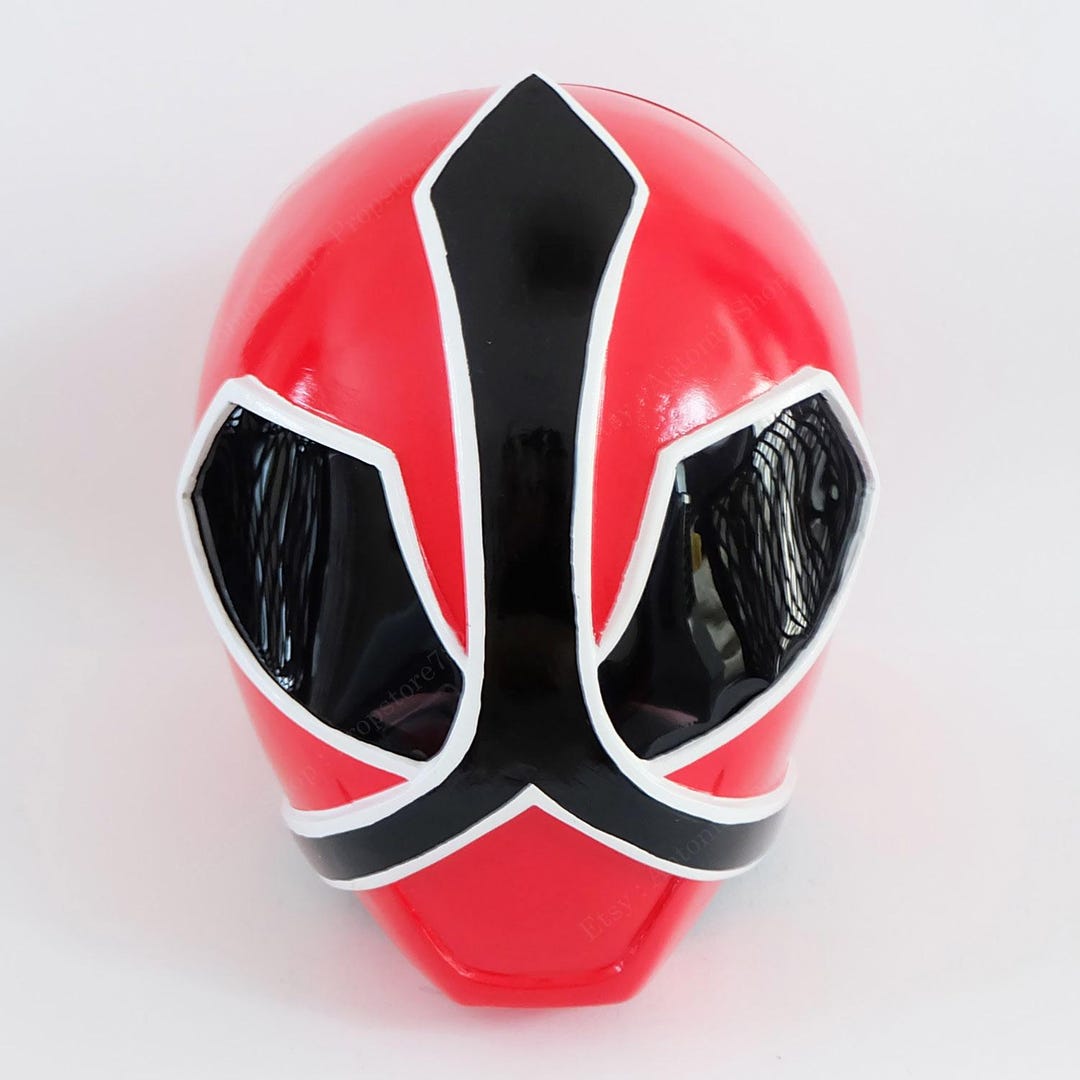 Red Samurai Sentai Shinkenger Helmet Cosplay Halloween Costume Mask ...