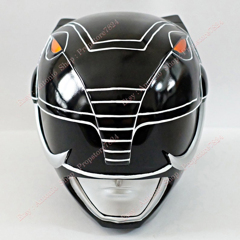 Black Ranger Helmet Cosplay MMPR Halloween Costume - Etsy