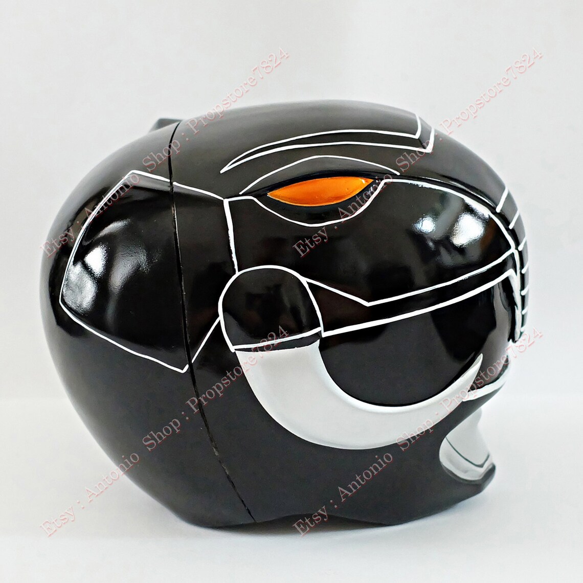 Black Ranger Helmet Cosplay MMPR Halloween Costume - Etsy