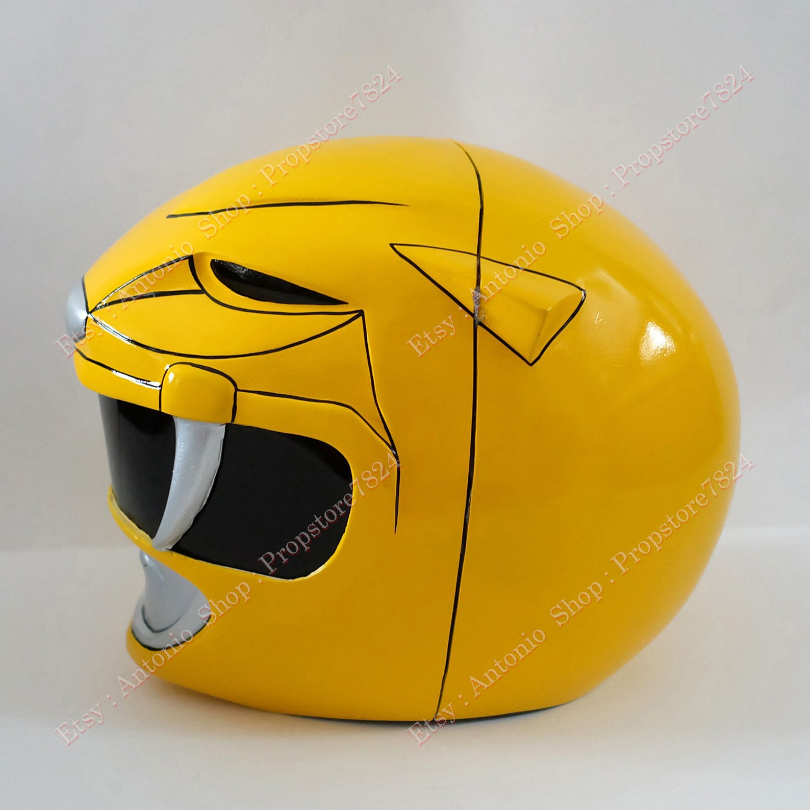 Yellow Ranger Helmet Cosplay MMPR Halloween Costume - Etsy
