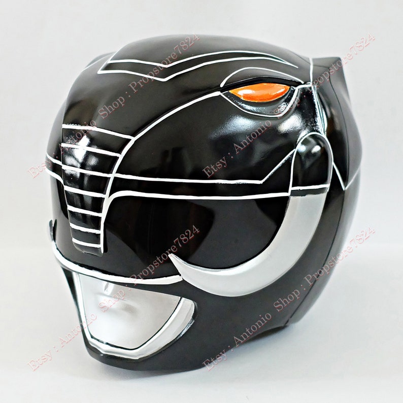 Black Ranger Helmet Cosplay MMPR Halloween Costume - Etsy
