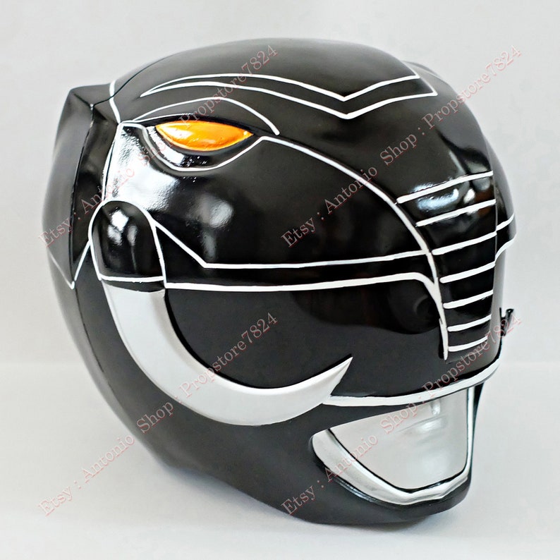 Black Ranger Helmet Cosplay MMPR Halloween Costume - Etsy