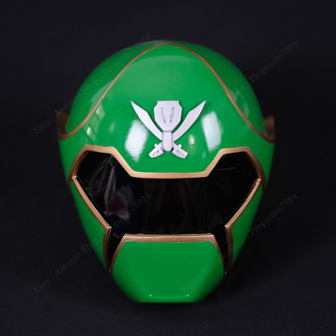 Green Gokaiger Helmet Cosplay MMPR Halloween Costume Prop - Etsy
