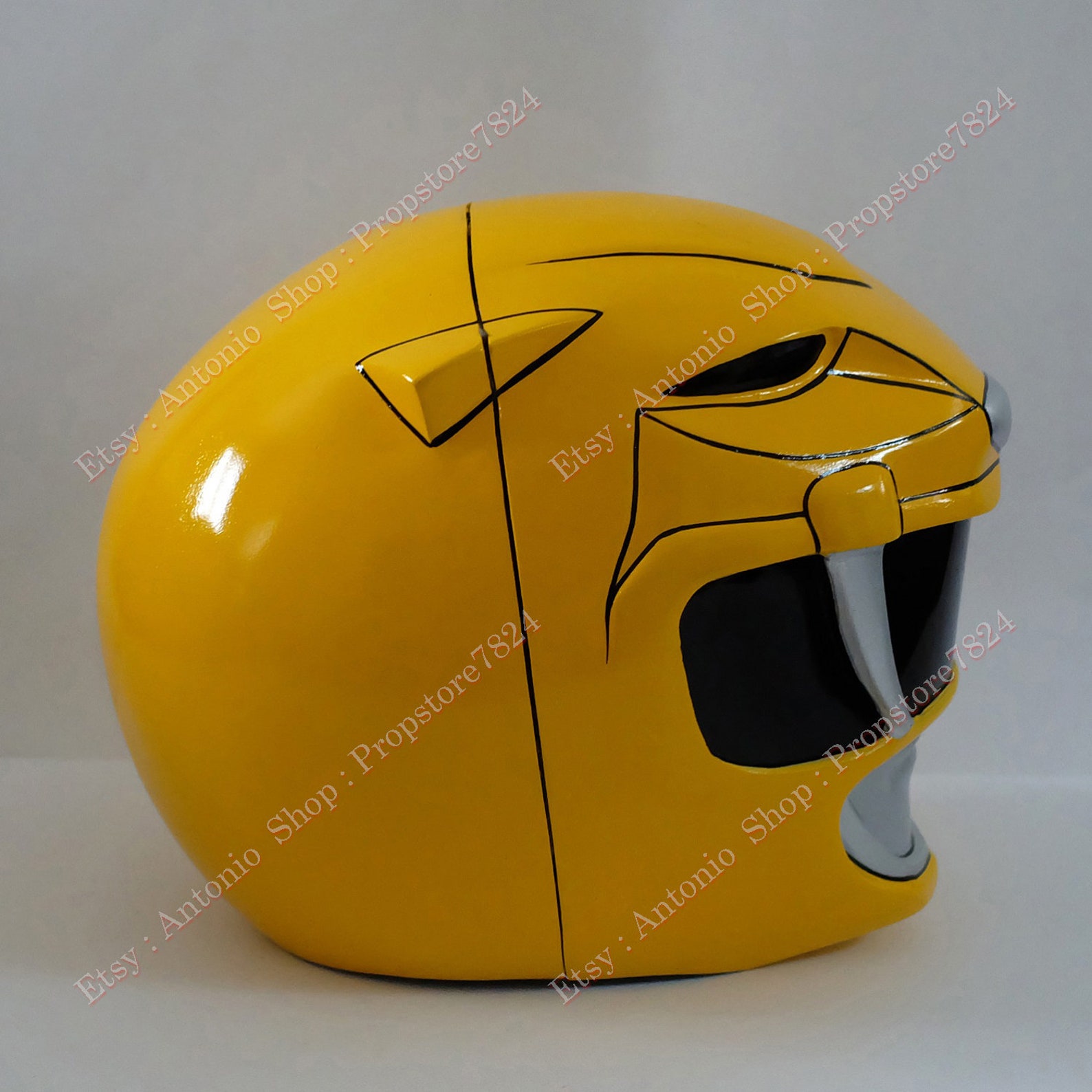 Yellow Ranger Helmet Cosplay MMPR Halloween Costume - Etsy