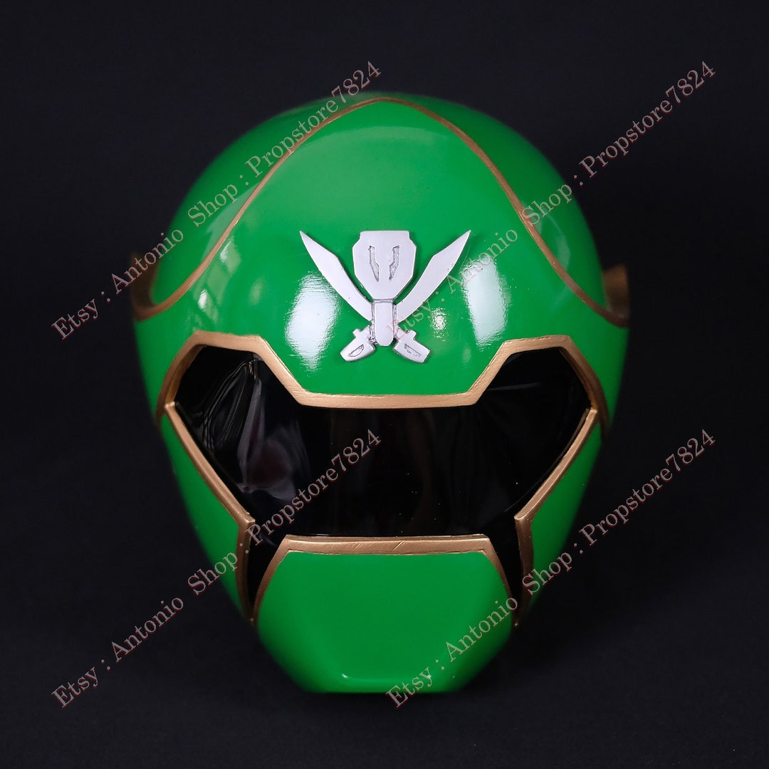 Green Gokaiger Helmet Cosplay MMPR Halloween Costume Prop - Etsy