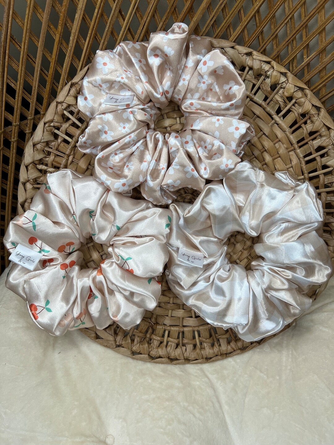 SUMMER DAYS Cherries, Oh XXL Scrunchie Satin Scrunchie Bridal Shower ...