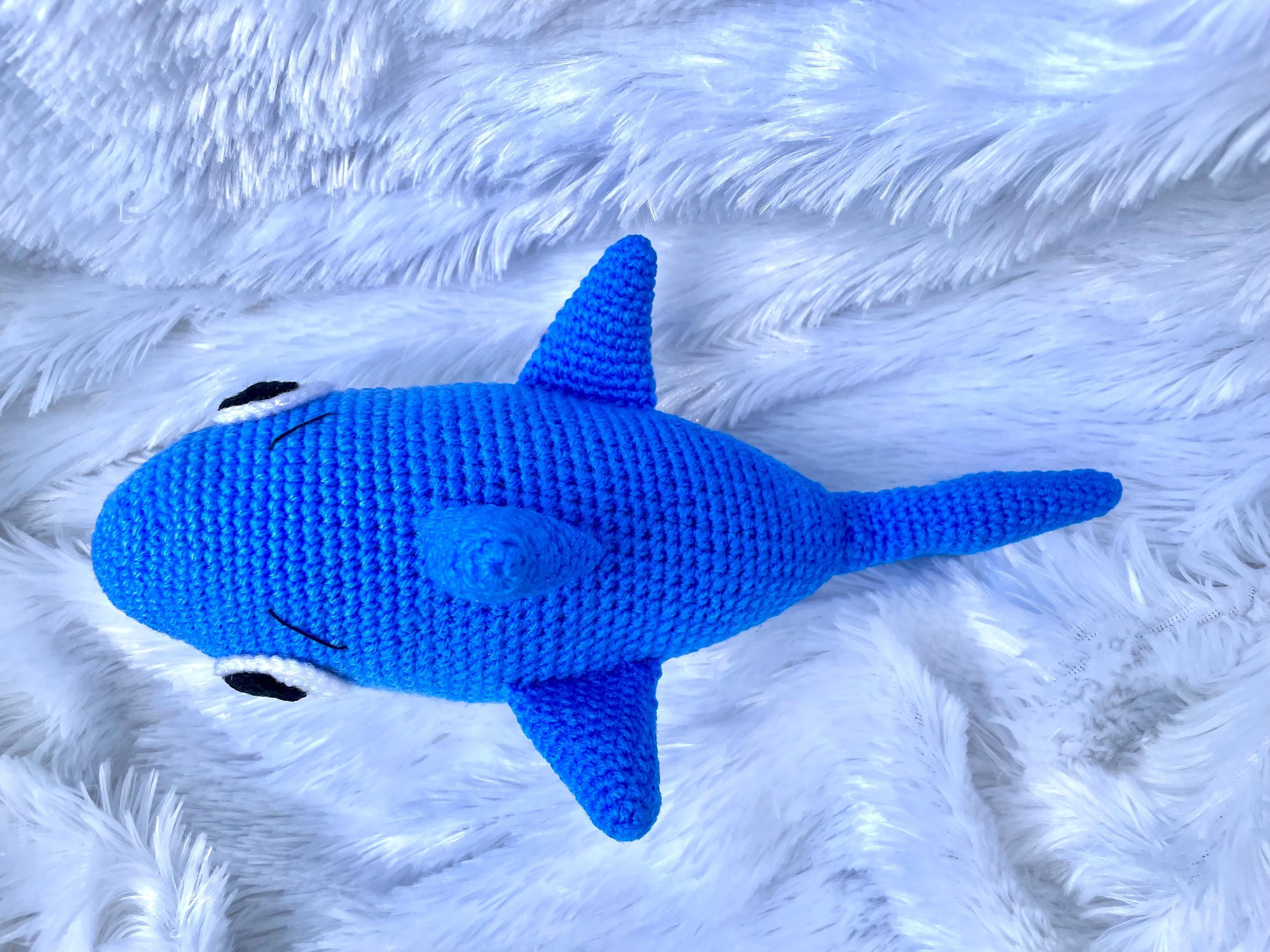 Crochet Finny Shark Amigurumi Personalized Stuffed Baby Shark Soft Toys ...
