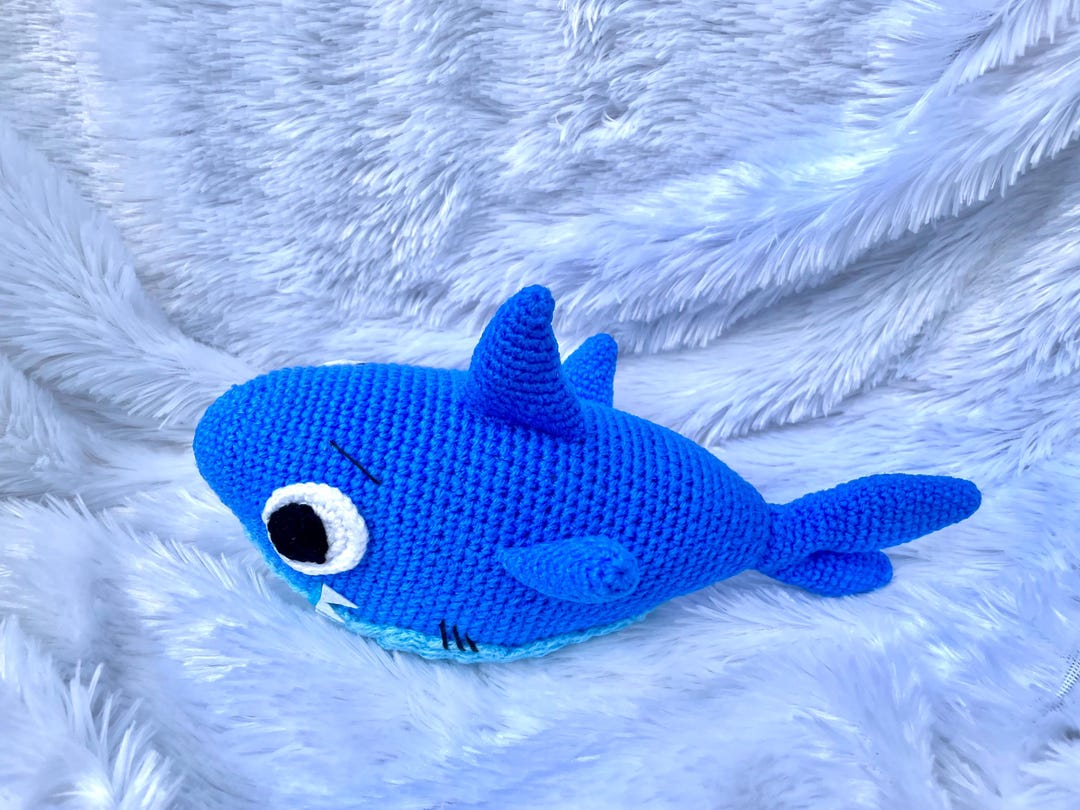 Crochet Finny Shark Amigurumi Personalized Stuffed Baby Shark Soft Toys ...