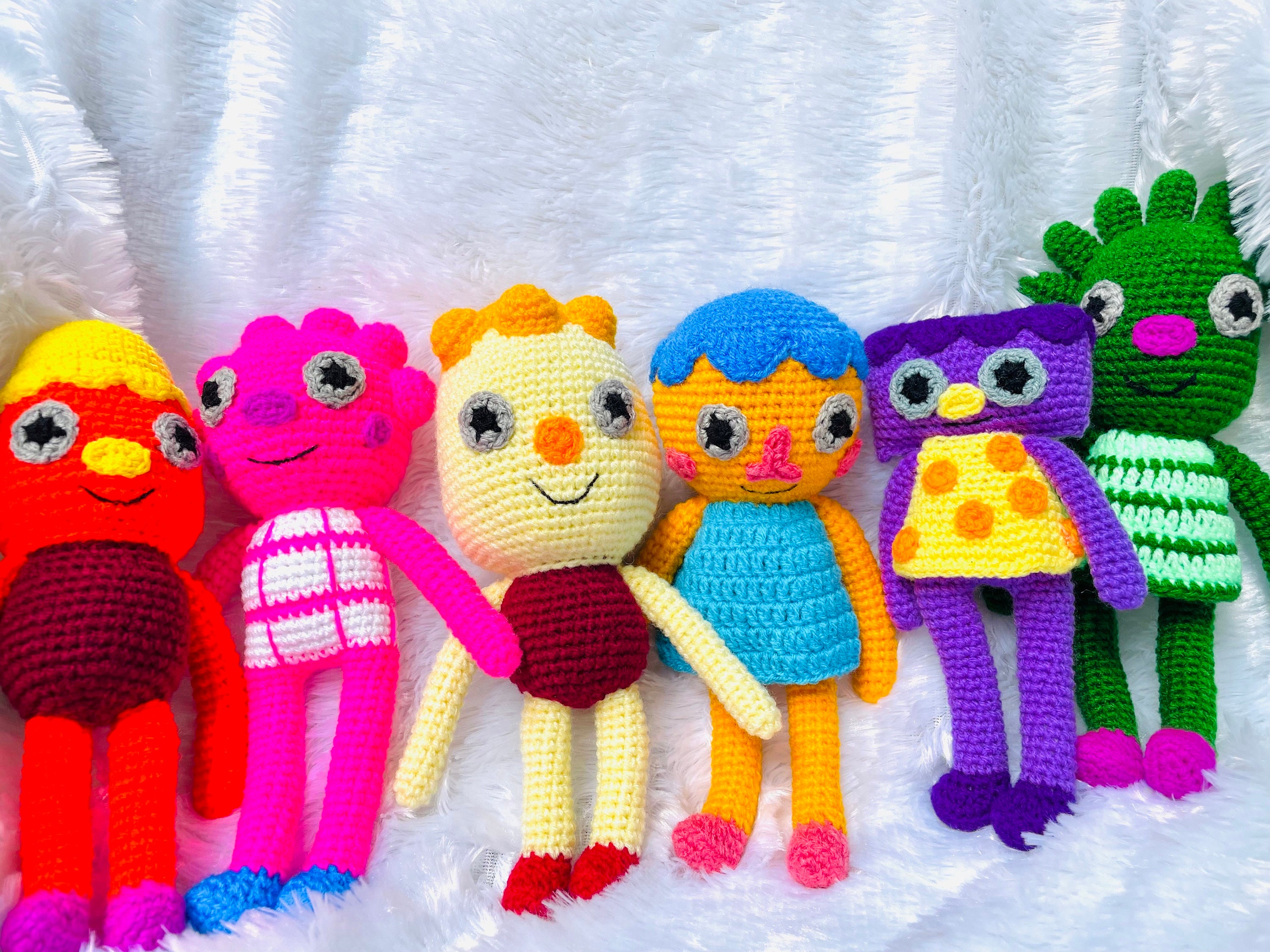 Crochet Noodle Blossom Cheesy Kernel Broccoli Jelly Pompom Amigurumi ...