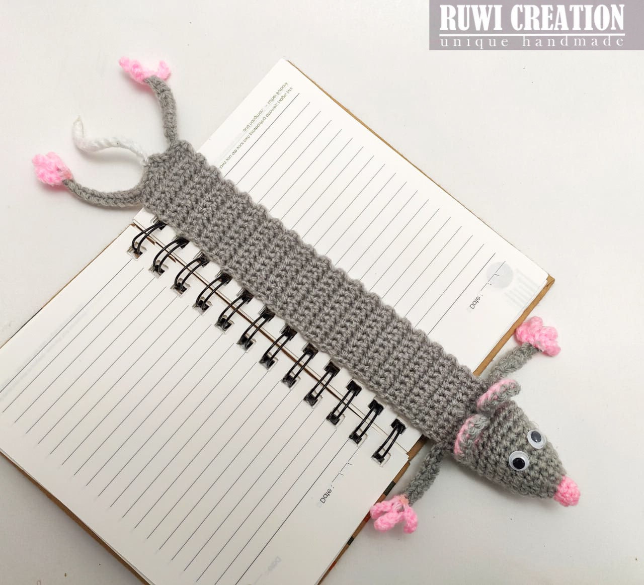 Crochet Bookmark Amigurumi Mouse Book Mark Cute Funny Gift for | Etsy