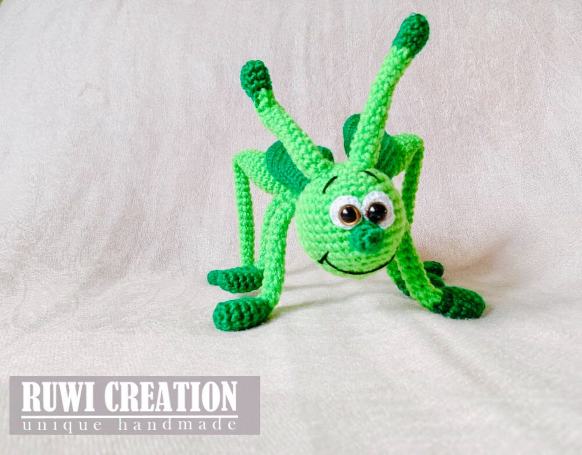 Crochet Grasshopper Toy , Crochet Animals Plush , Crochet Grasshopper ...