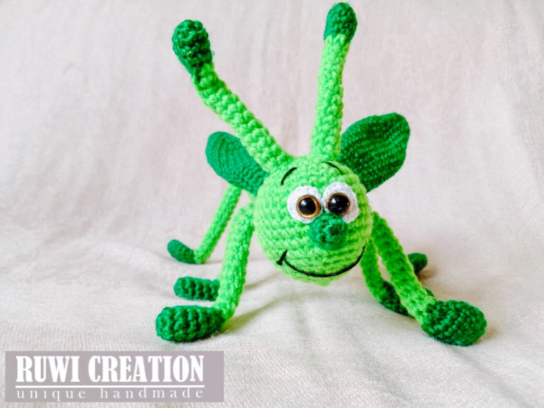 Crochet Grasshopper Toy , Crochet Animals Plush , Crochet Grasshopper ...
