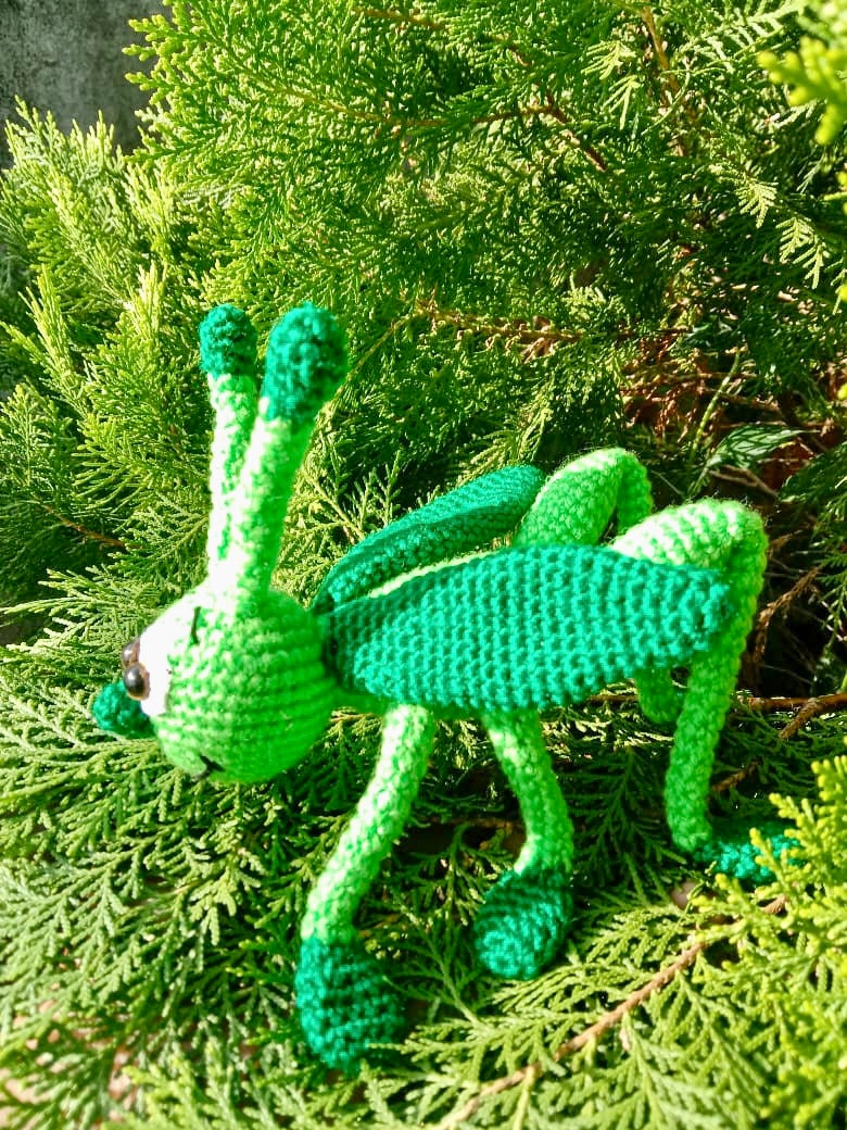 Crochet Grasshopper Toy , Crochet Animals Plush , Crochet Grasshopper ...