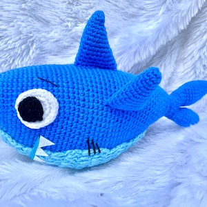 Crochet Finny Shark Amigurumi Personalized Stuffed Baby Shark Soft Toys ...