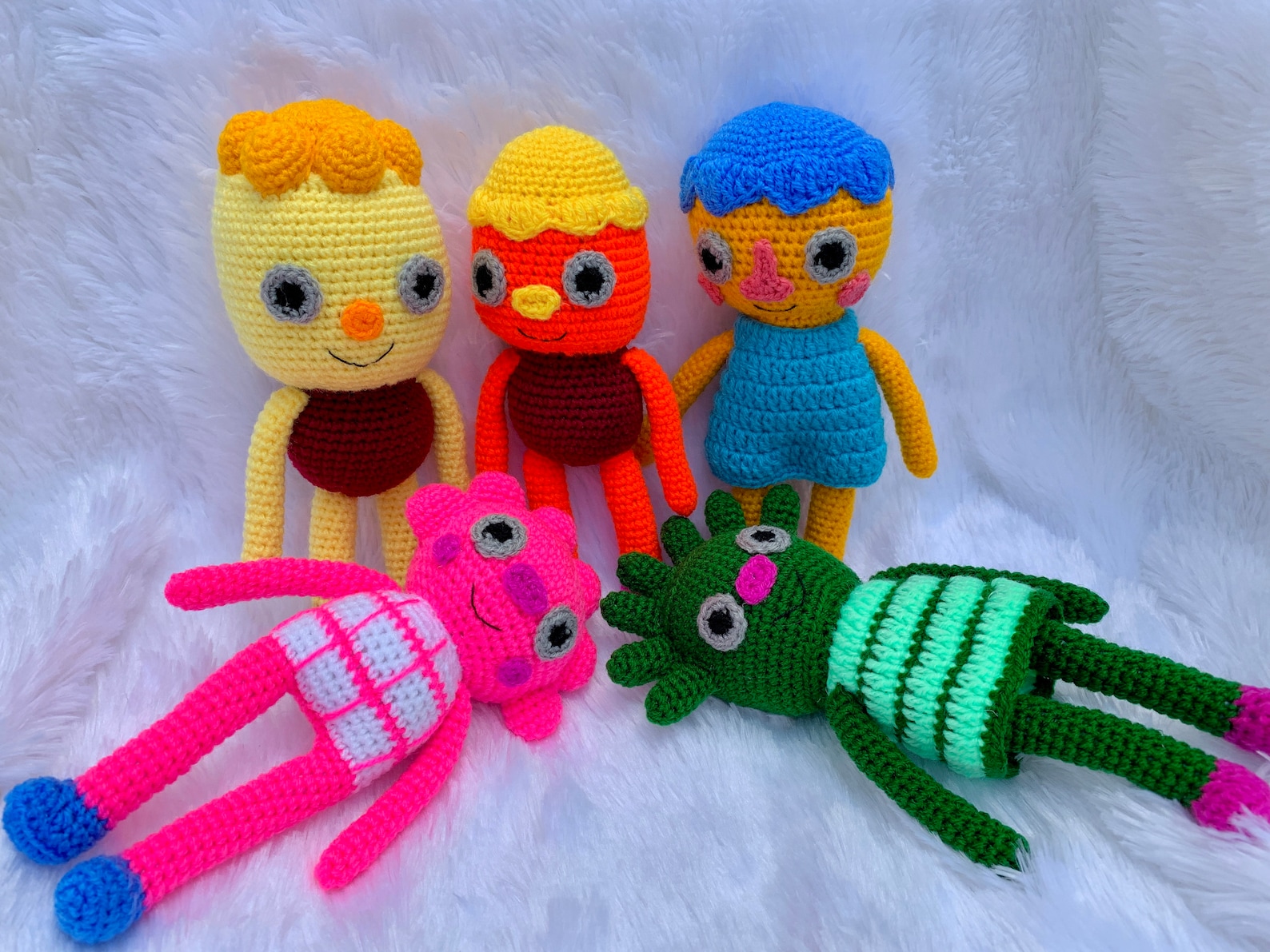 Crochet Noodle Blossom Cheesy Kernel Broccoli Jelly Pompom Amigurumi ...