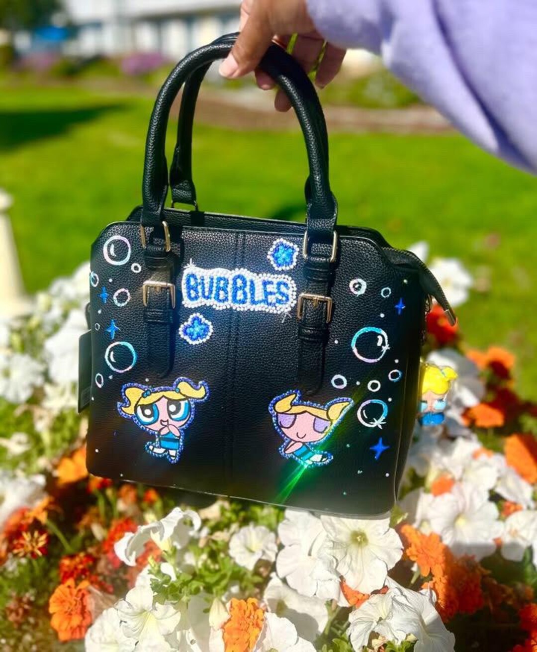 Hand Painted Bubble Purse – 90s Cartoon Bag, Powderpuff Girls Art, Y2K ...