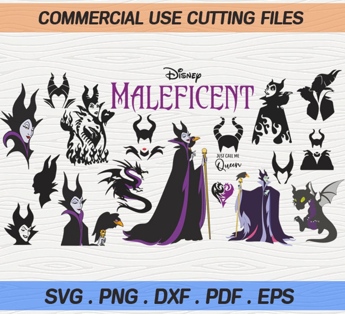 Vector Maleficent Clipart Svg Vector Cutting Dxf Eps Png | Etsy