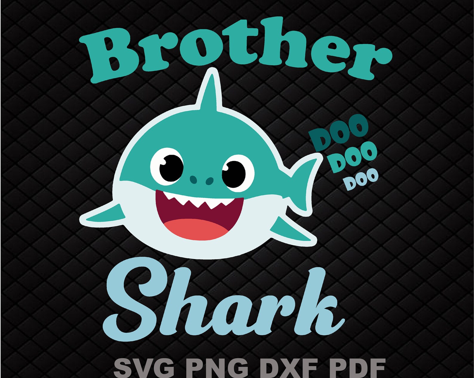 Brother Baby Shark SVGlayered Shark Family svg birthday | Etsy