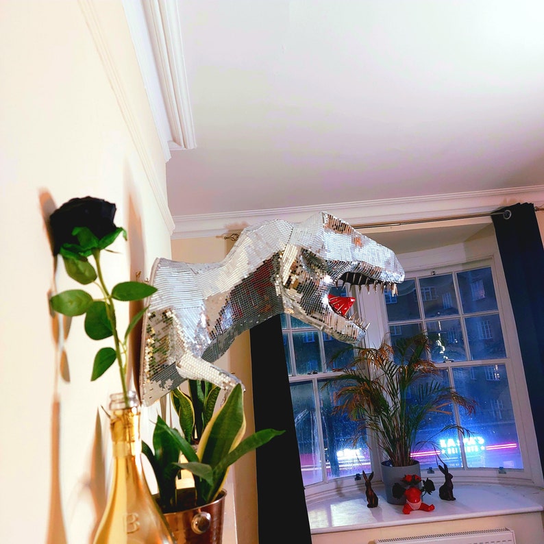 Disco T Rex Trophy Head Wall Mounted Animal Head Disco Decor - Etsy