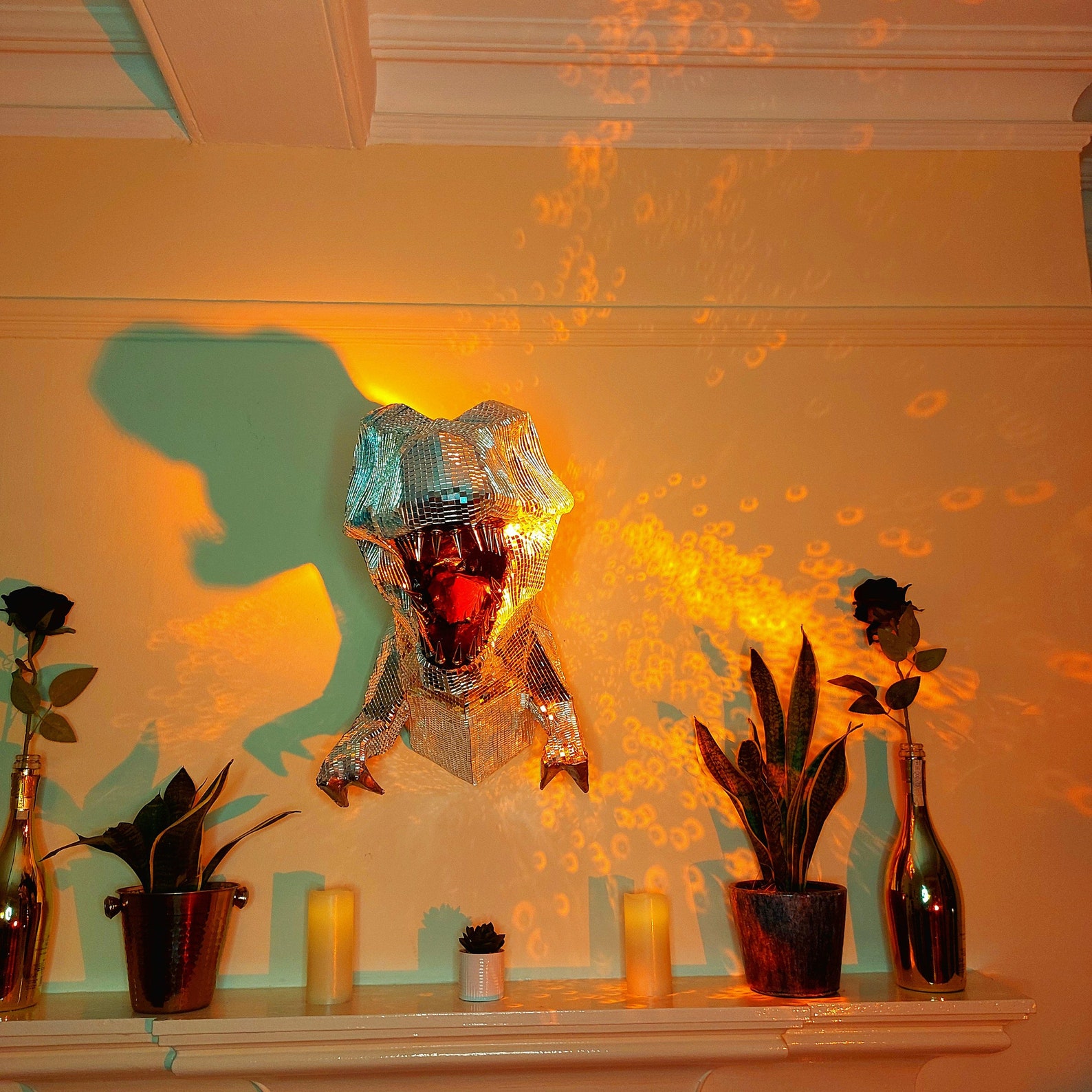 Disco T Rex Trophy Head Wall Mounted Animal Head Disco Decor - Etsy