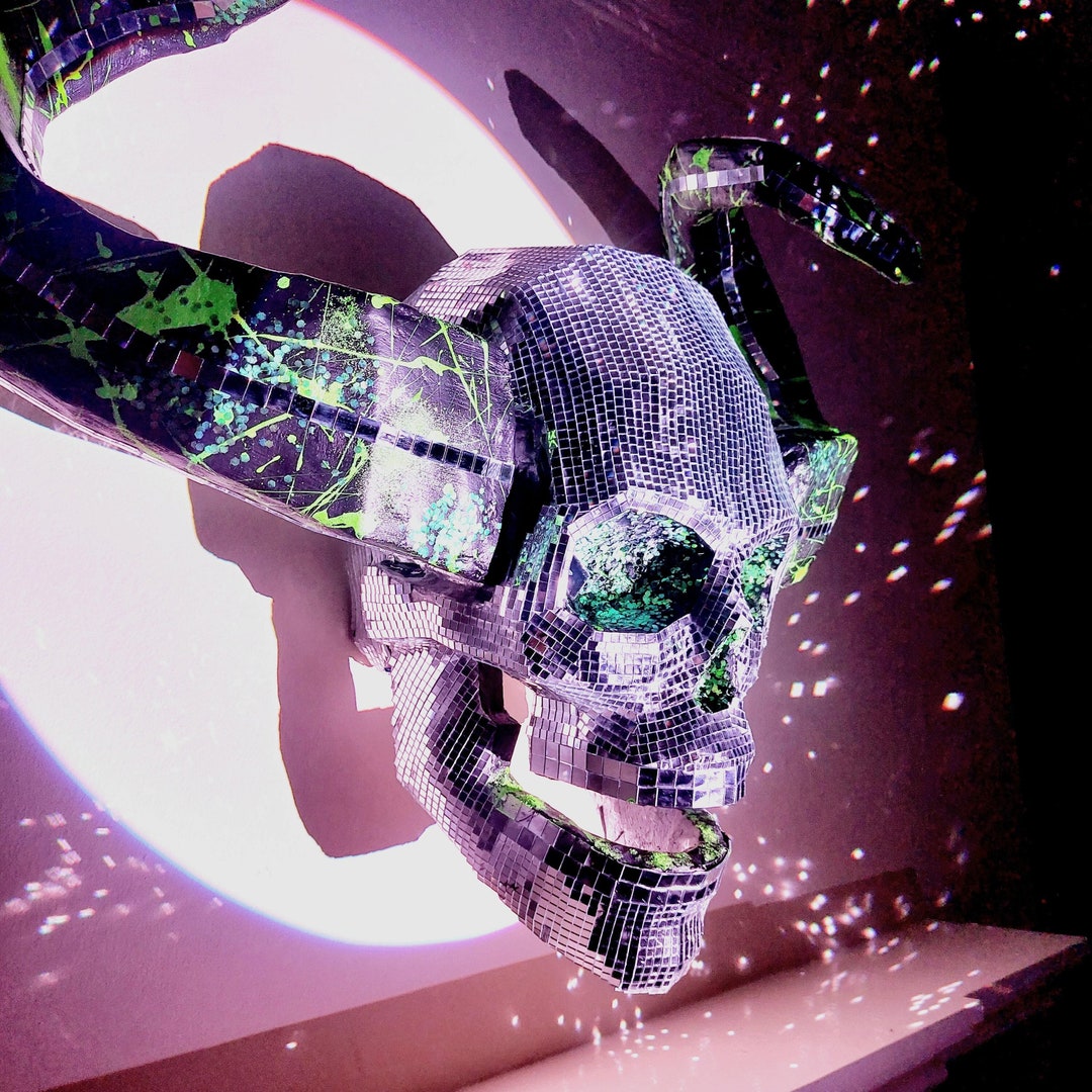 Disco Skull Disco Trophy Head Wall Mounted Skull Head Disco Decor ...