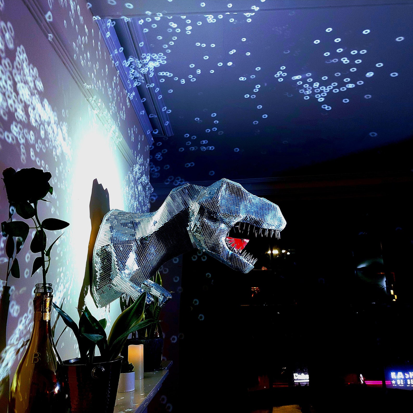 Disco T Rex Trophy Head Wall Mounted Animal Head Disco Decor - Etsy