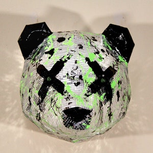 Disco Panda Disco Trophy Head Wall Mounted Panda Head Disco Decor ...
