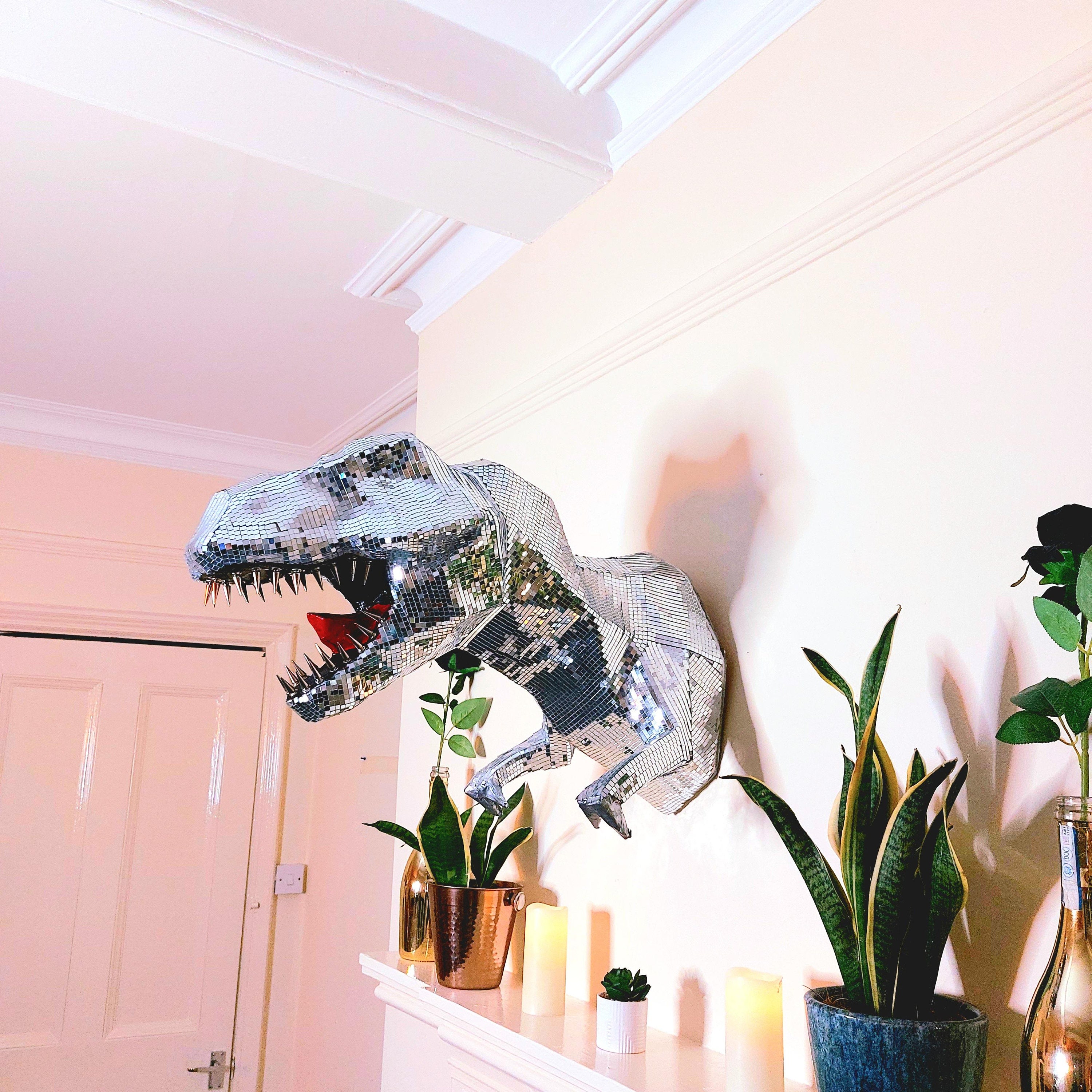 Disco T Rex Trophy Head Wall Mounted Animal Head Disco Decor - Etsy