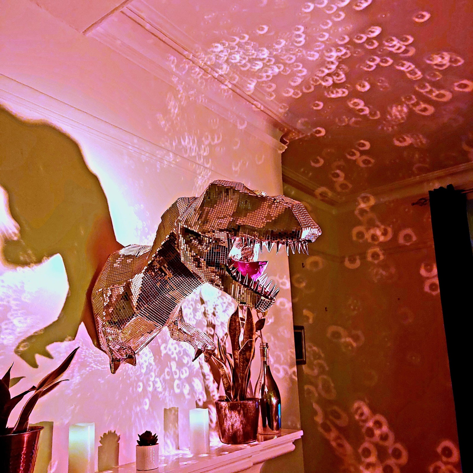 Disco T Rex Trophy Head Wall Mounted Animal Head Disco Decor - Etsy
