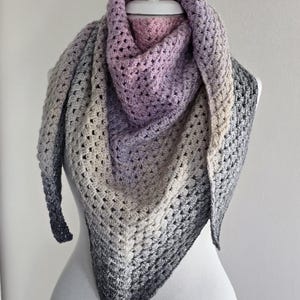 Handmade Alpaca Wool Triangle Shawl Soft Pastel Ombre Scarf, Winter ...