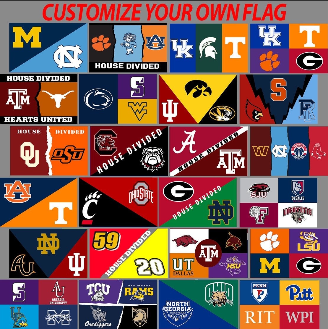House Divided Flag College - Etsy