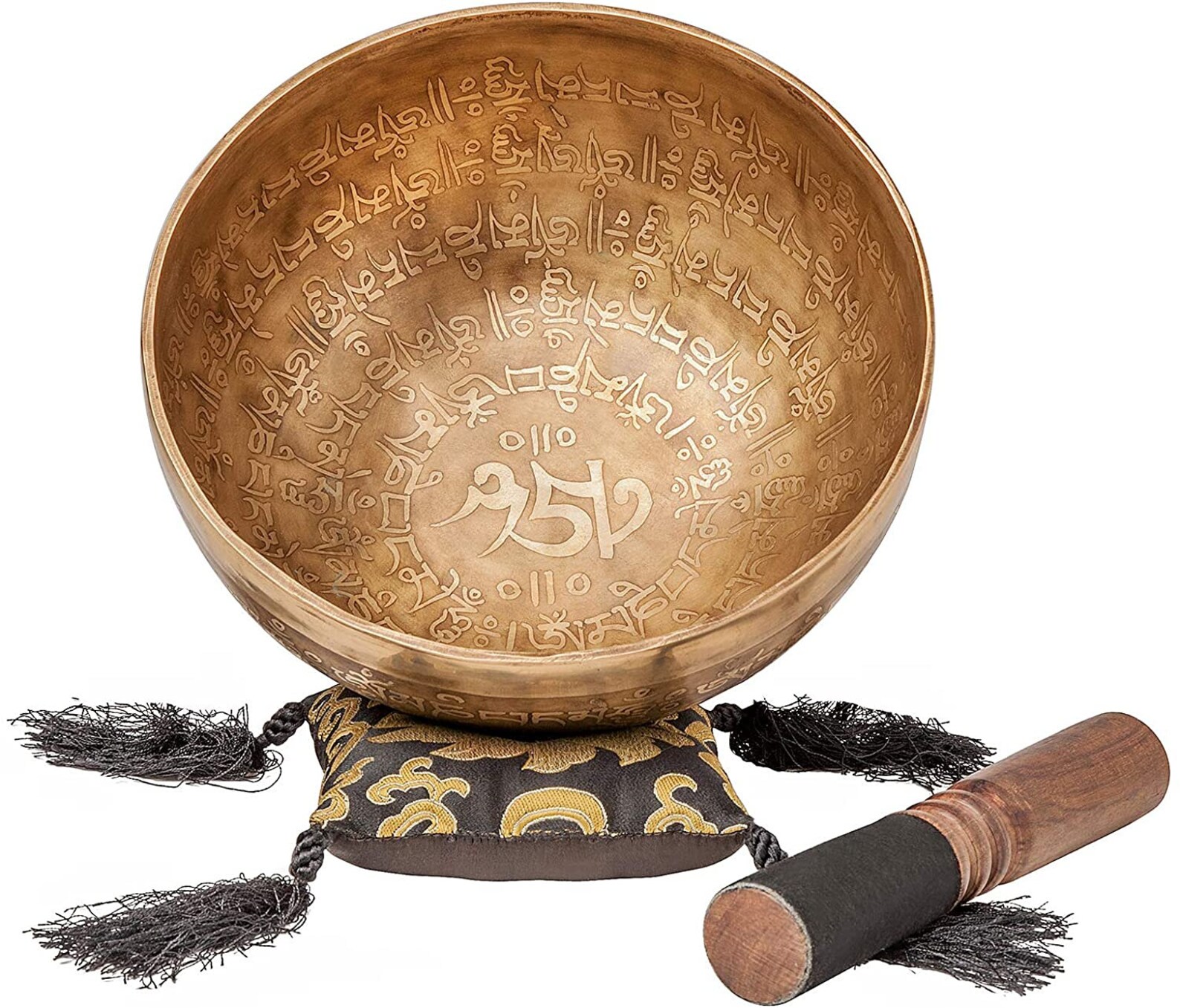 Ancient Design Tibetan Singing Bowl Set — Meditation Sound Bowl ...