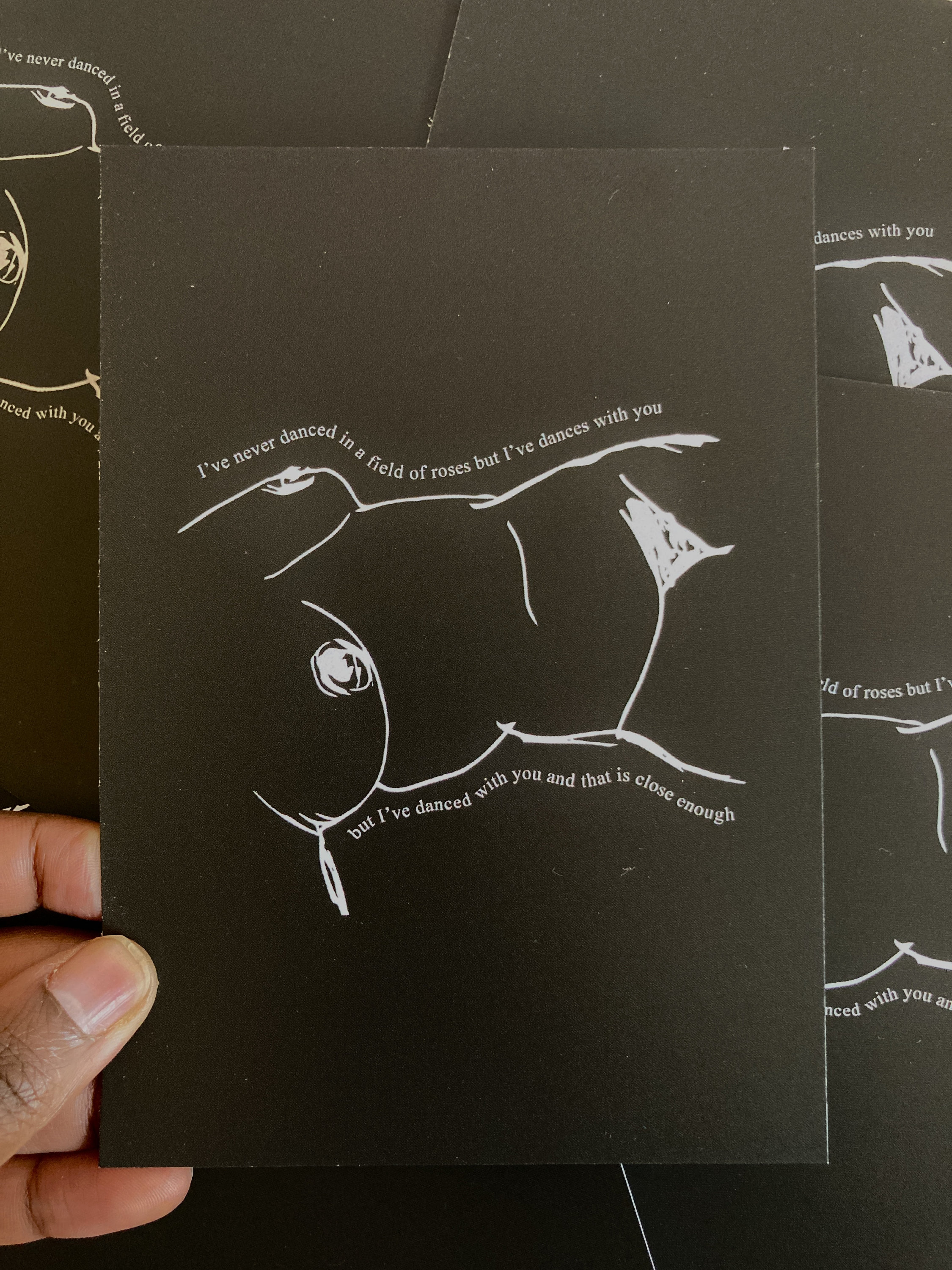 Black and White Original Illustrated Postcard Black Owned - Etsy