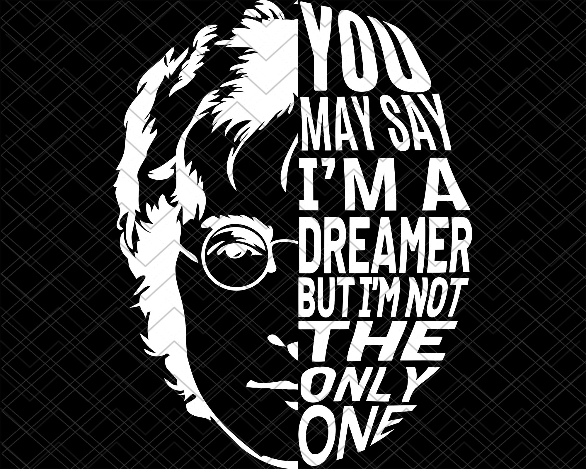 JOHN LENNON DREAMER John Lennon Self Portrait Lennon Digital | Etsy