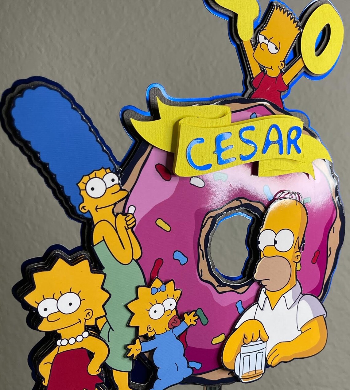 The Simpsons Cake Topper / Simpsons Donut Cake Topper / Simpsons Party ...