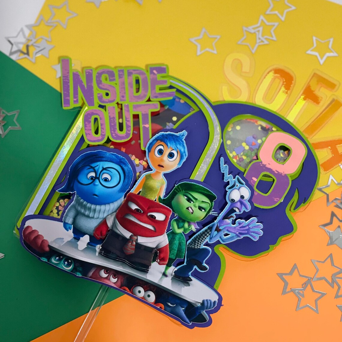 Inside Out 2 Cake Topper, Inside Out Cake Topper Shaker, Inside Out ...