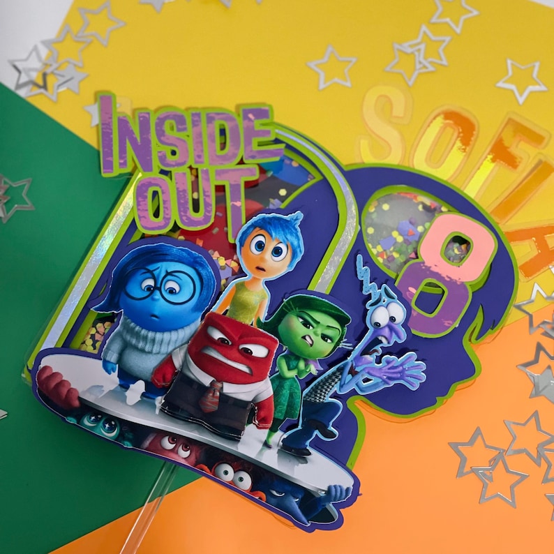Inside Out 2 Cake Topper, Inside Out Cake Topper Shaker, Inside Out ...
