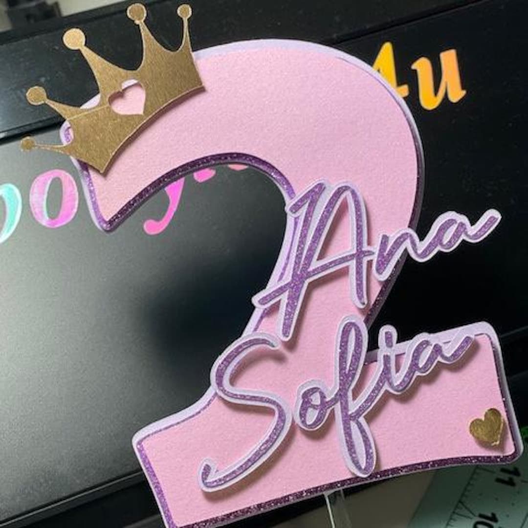 Number Birthday Cake Topper Personalized 3D Cake Topper With Name and ...