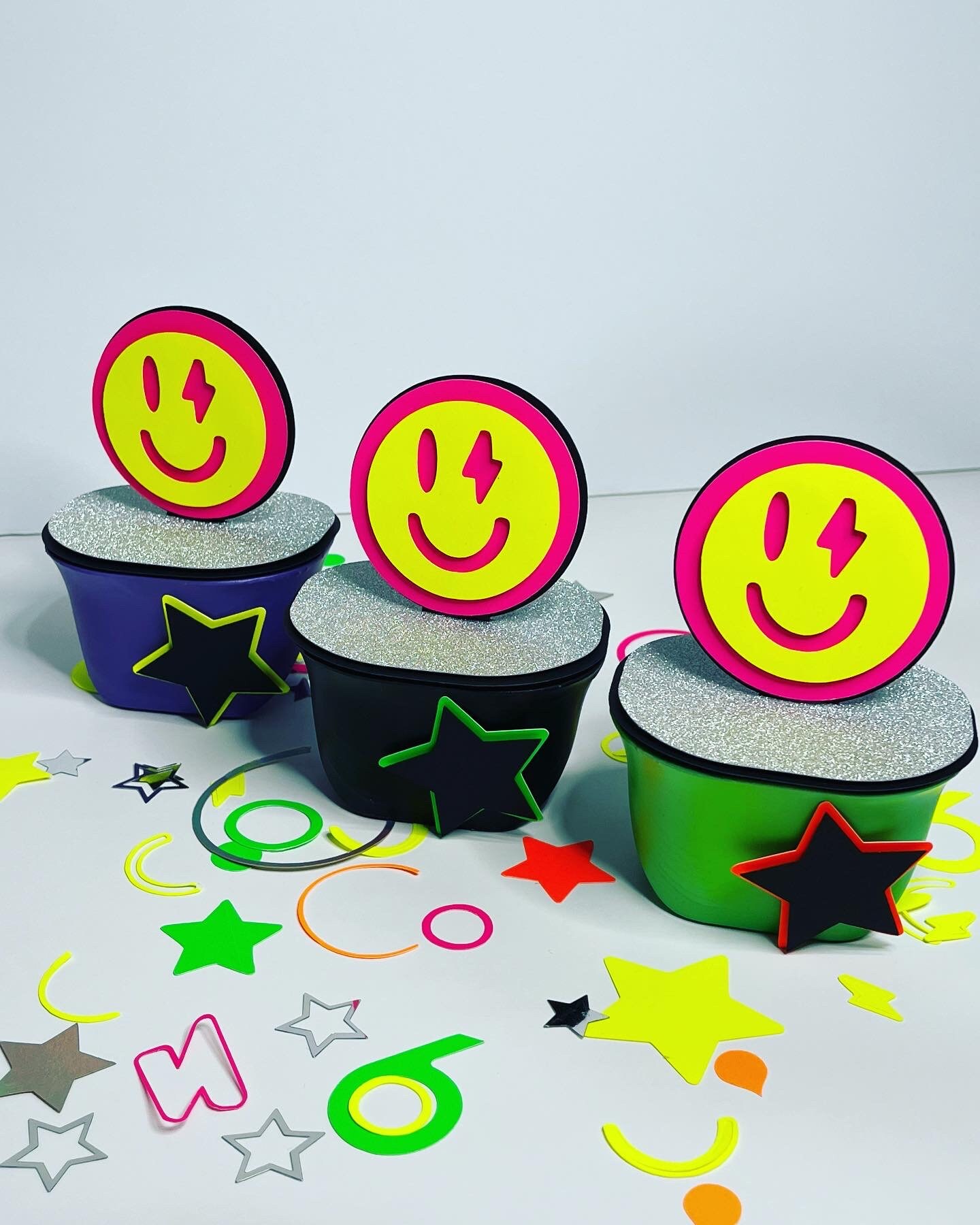 Glow Party Cake Topper, Neon Birthday Cake Topper, Personalized Cake ...