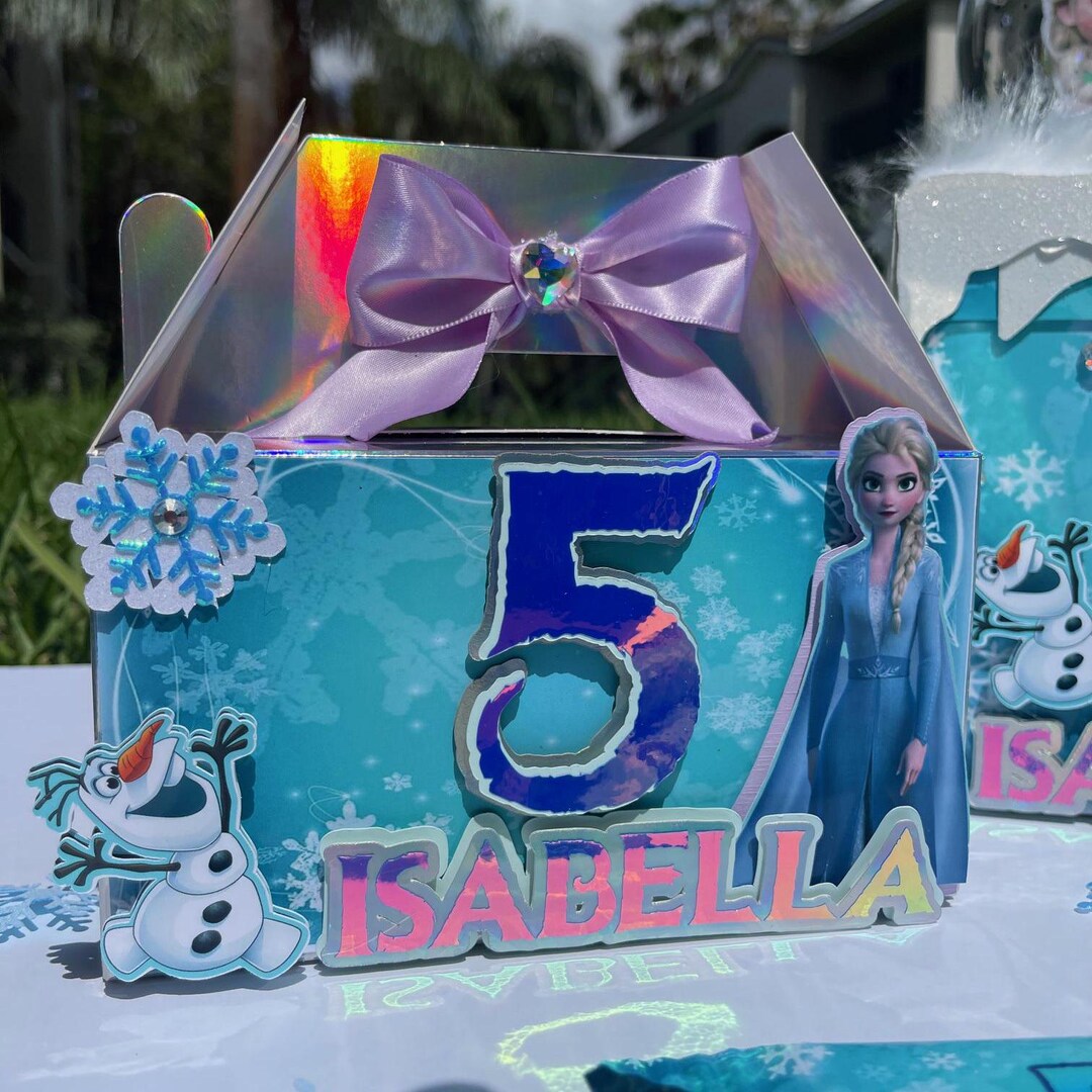 Frozen Favor Boxes, Frozen Princess Birthday Party, Personalized Favor ...